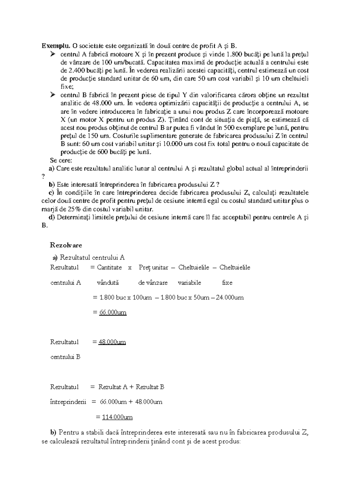 Exemplu PCIrezolvat - PRACTICAL PROBLEMS - Exemplu. O societate este ...