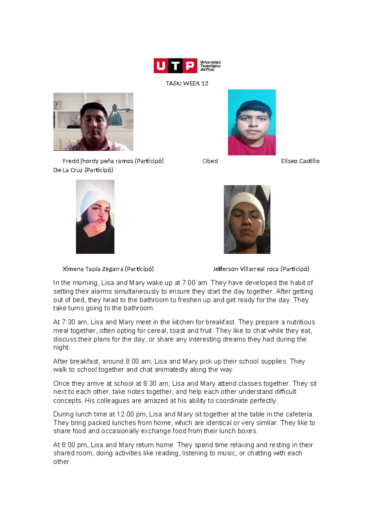 TASK WEEK 12 - ... - TASK: WEEK 12 Fredd jhordy peña ramos (Participó ...