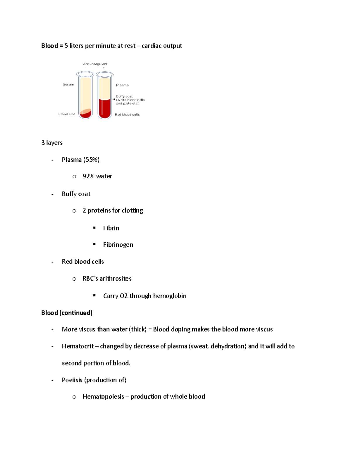 Anatomy Review Final - Dr. Nardi - Blood = 5 liters per minute at rest ...