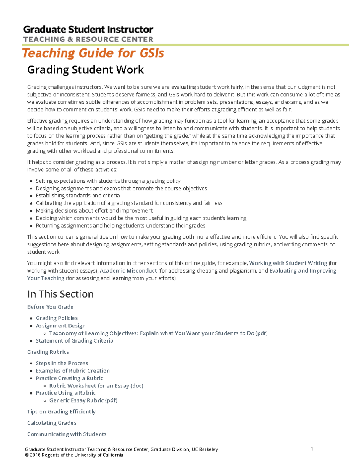 Grading student work 62p - Grading Student Work Grading challenges ...