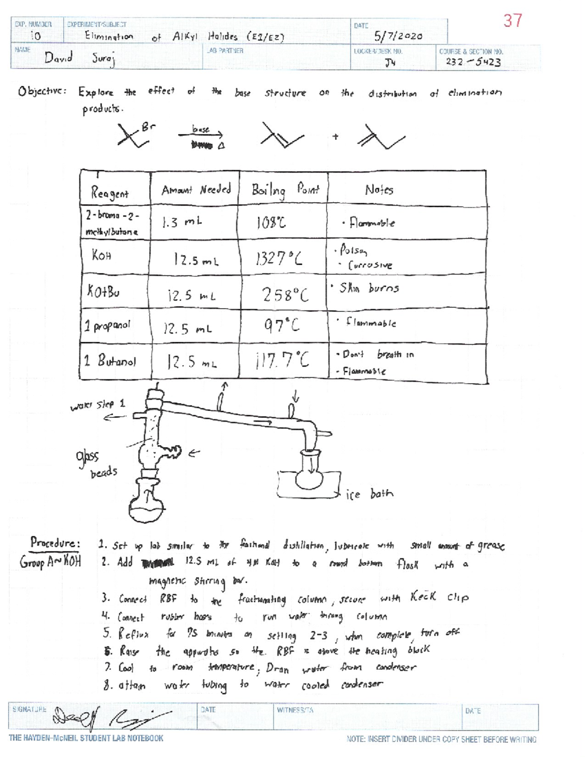 ORGO LAB 10 Complete - chem231 organic chemistry lab - CHEM231 - Studocu