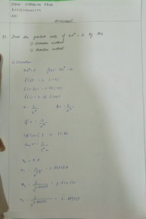 NMA UT4 - UNIT 4: Taylor Series Method, Euler’s Method and it’s rate of ...