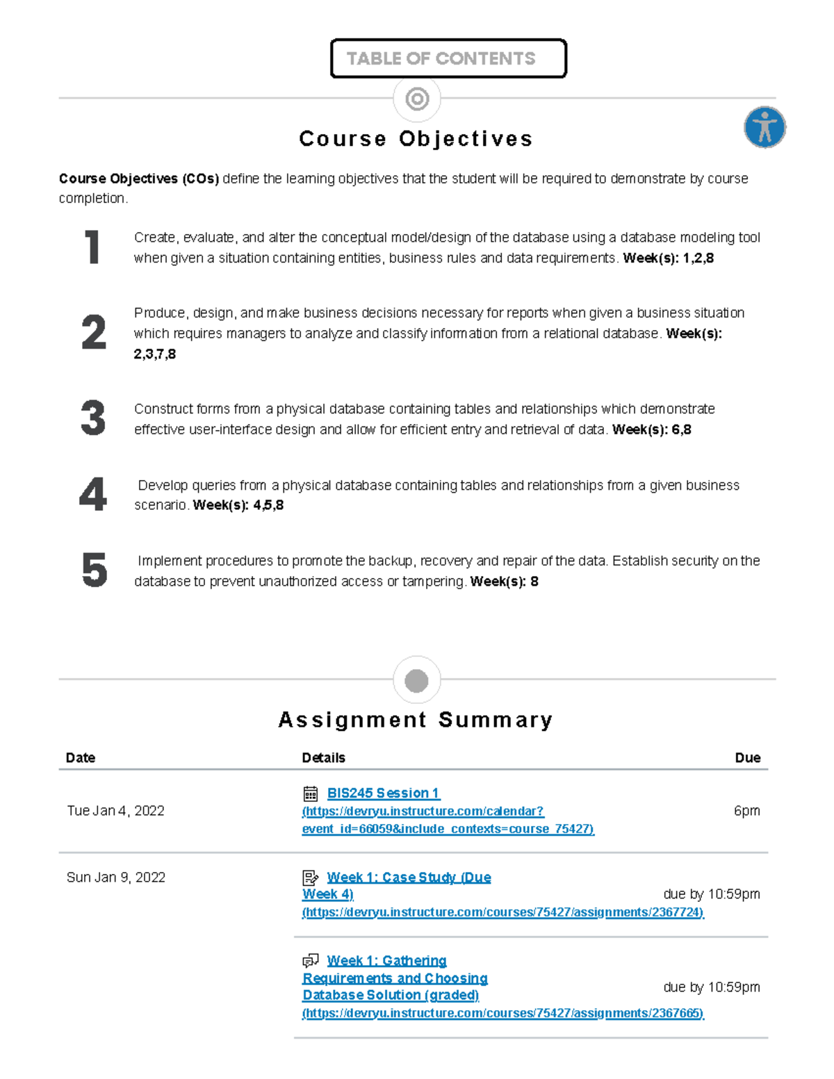Syllabus for Database Essentials for Business with Lab - 12031 - C o u ...