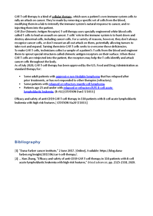 Cell Biology - You are required to write an illustrated report that ...