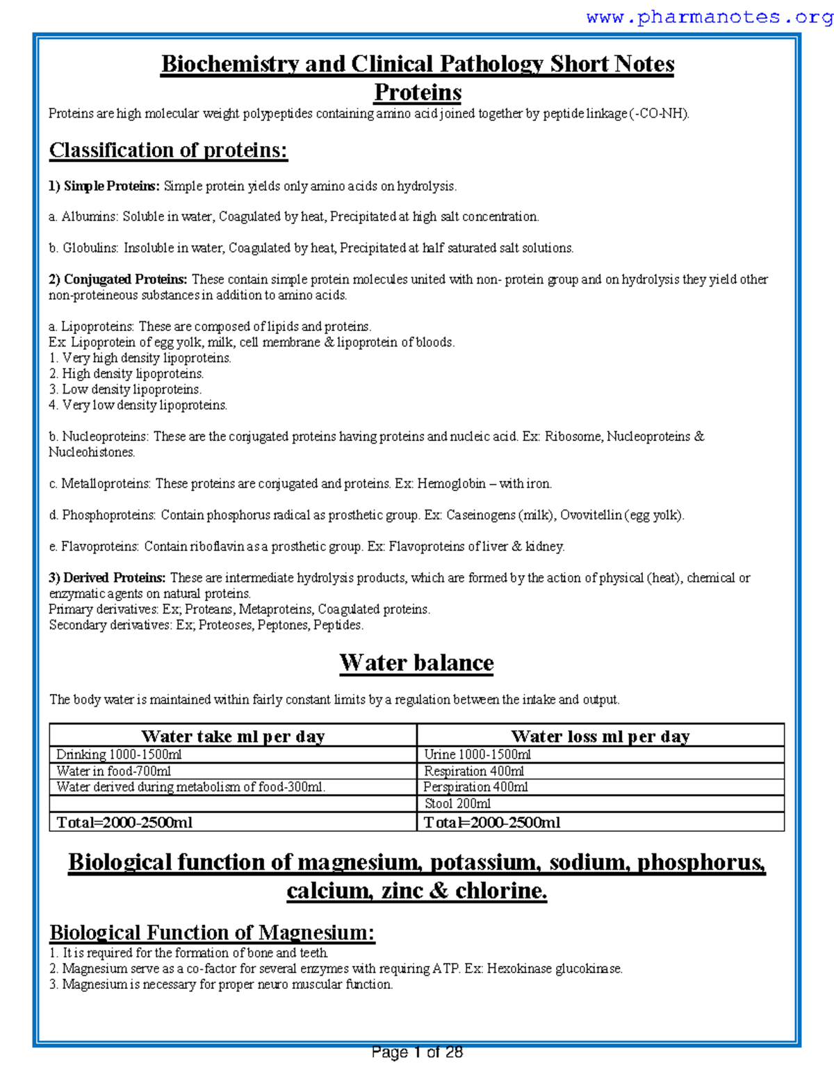 Biochemistry and Clinical Pathology - Classification of proteins ...