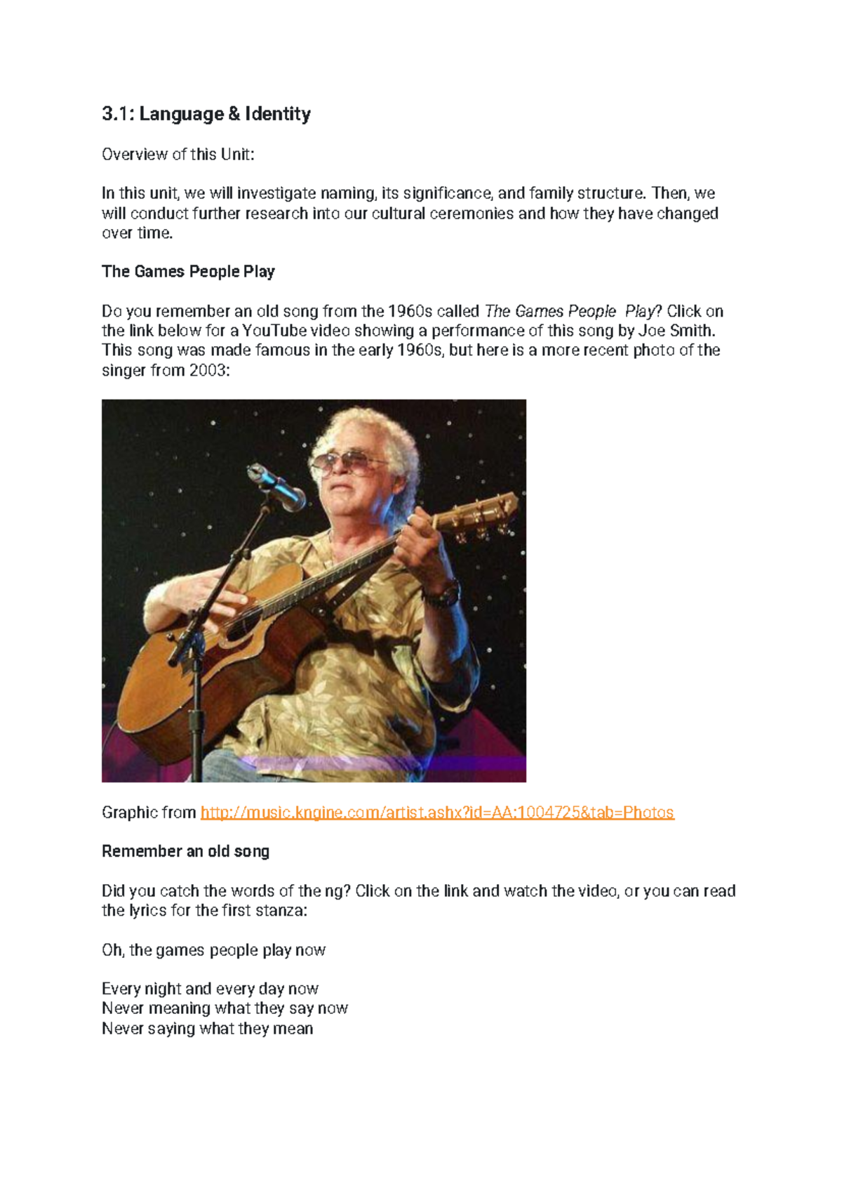 AFL1501 Learning Unit - 3: Language & Identity Overview of this Unit ...