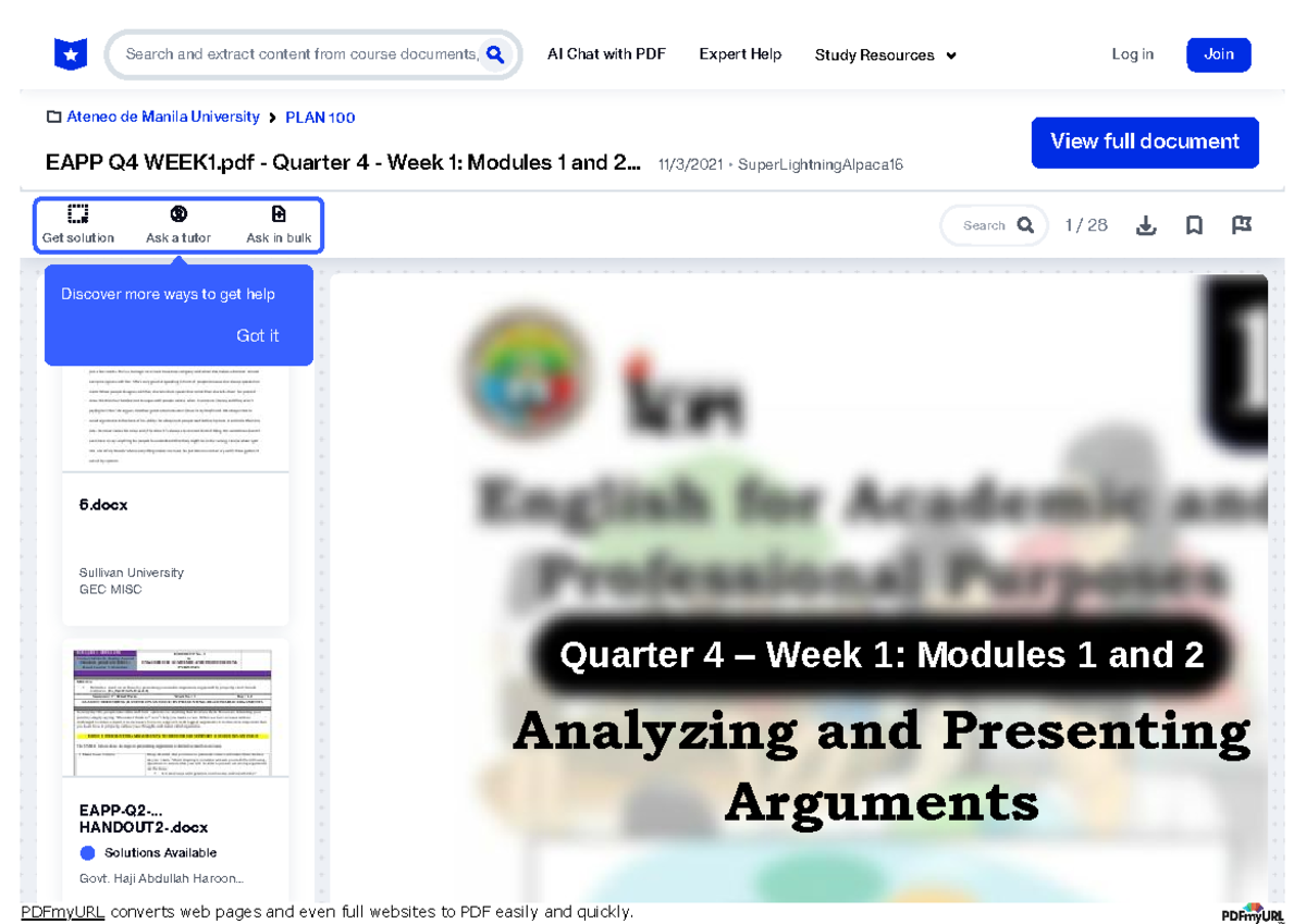 Www coursehero com file 114642199 EAPP-Q4-WEEK1pdfdule - Students also ...