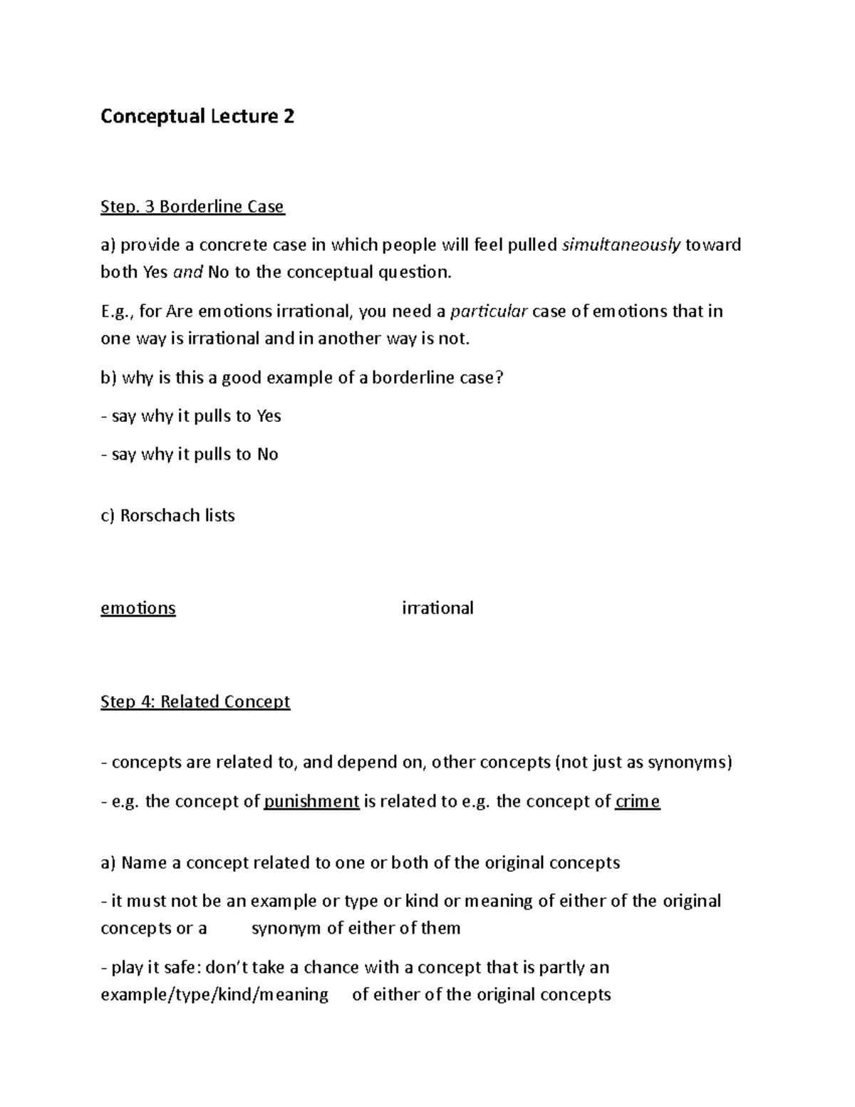 Ap Modr 1730 Lecture Notes 1 Part 2 Conceptual Lecture 2 Step 3 Borderline Case A Provide A