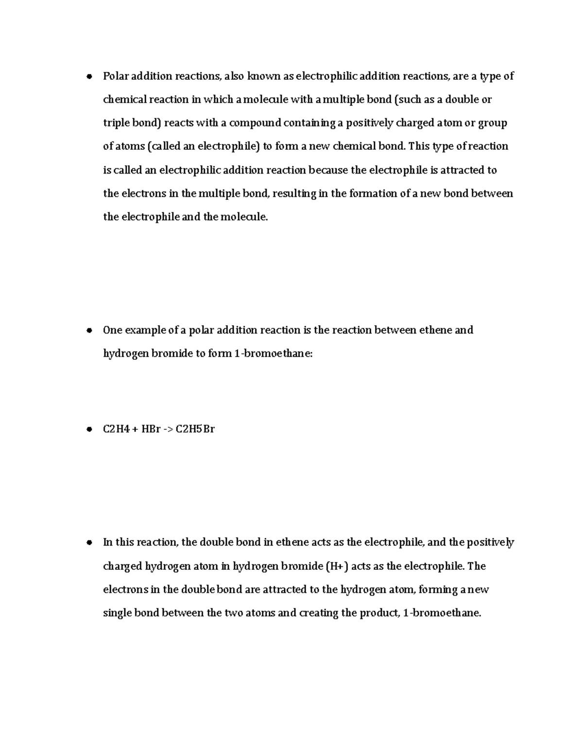 Notes on Polar Addition and Elimination Reactions - Polar addition ...