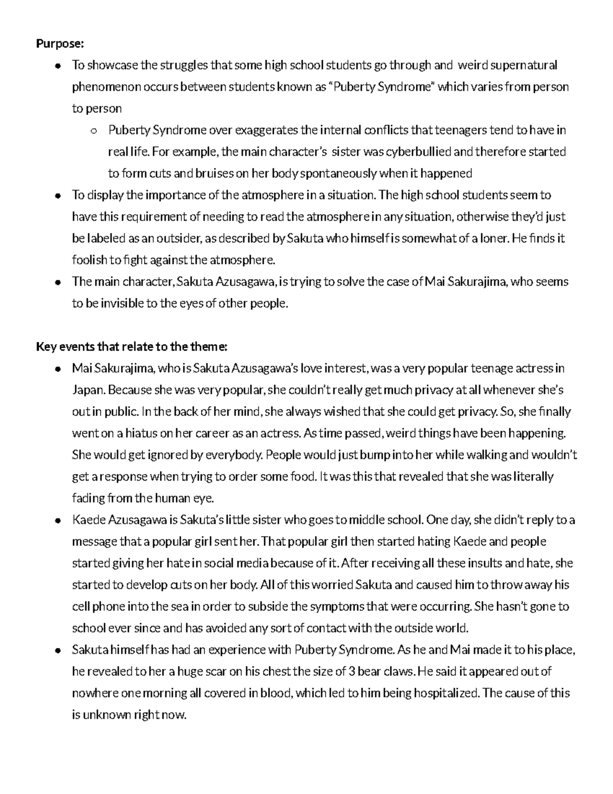 AP LANG Novel Notes 1 - Purpose: To showcase the struggles that some ...