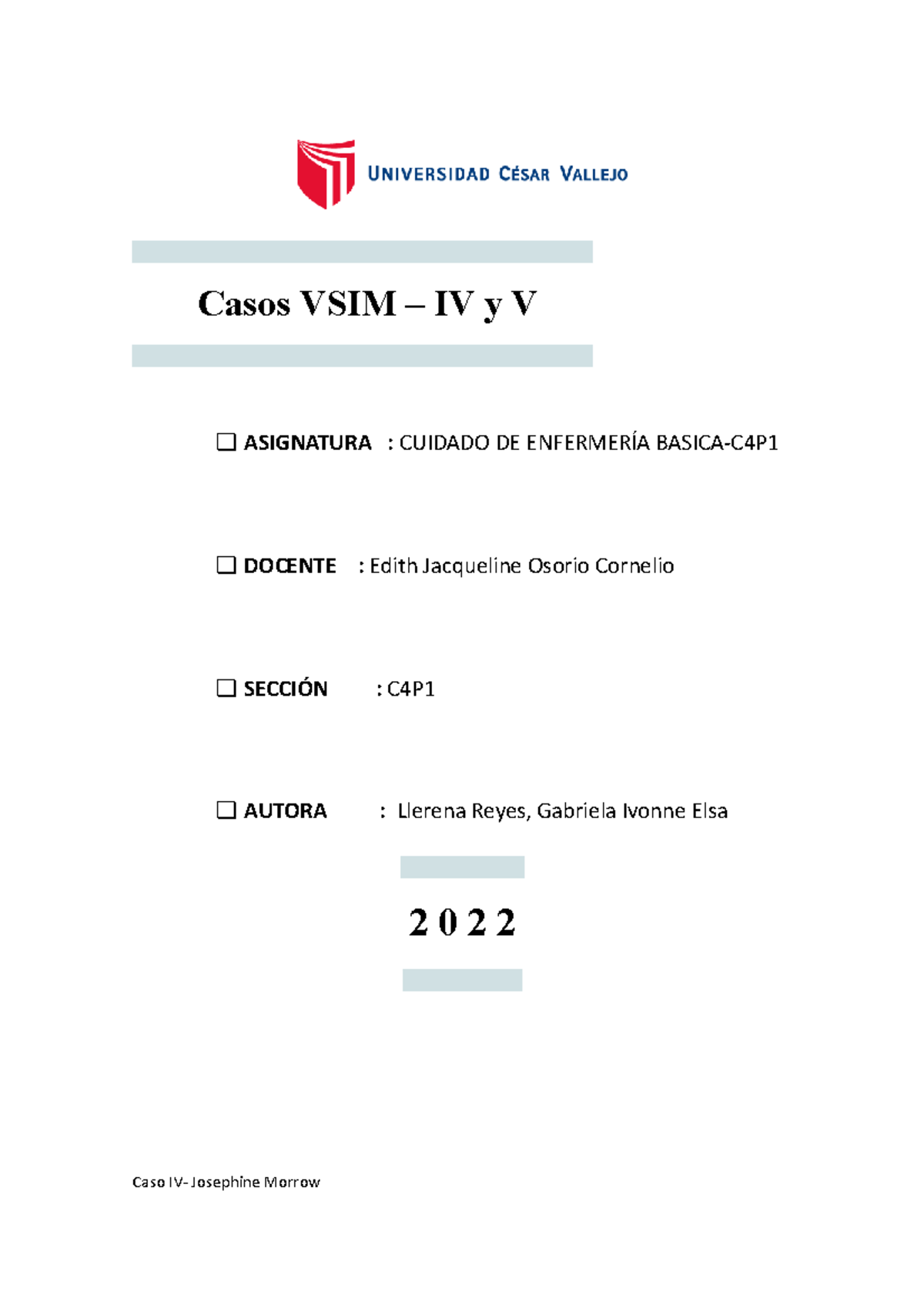 Casos VSIM 4 y 5 - - Studocu