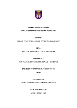 Group asignment - Individual assignment - UiTM - Studocu