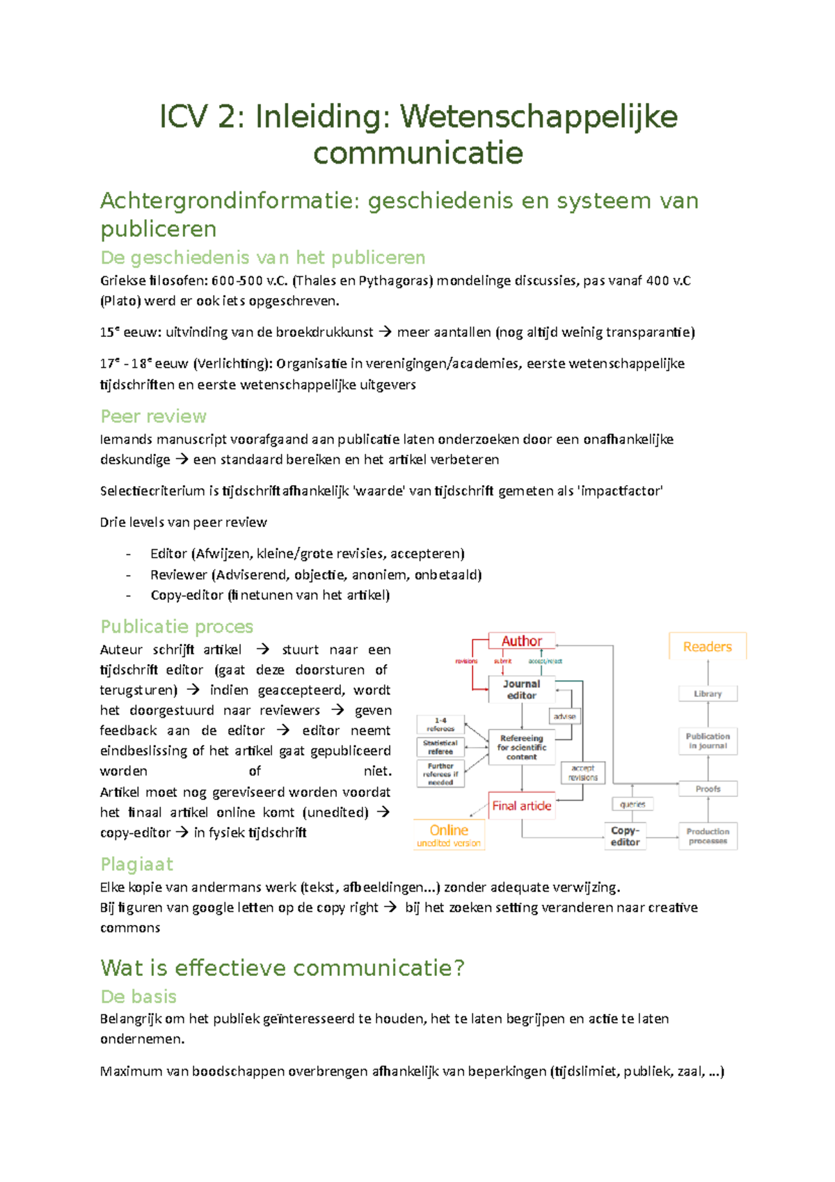 ICV2 samenvatting - Inleiding in wetenschappelijke communicatie E0F98a - ICV 2: Inleiding: - Studocu