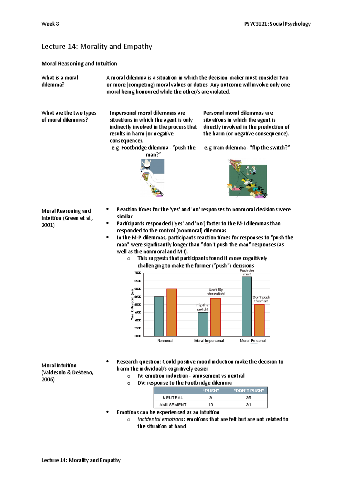 Lecture 14- Morality and Empathy - Lecture 14: Morality and Empathy ...