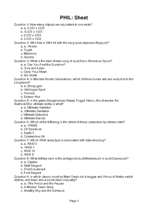 PHIL200 Chapter Summary 10 - PHIL: Analysis Q: Which car is the first ...