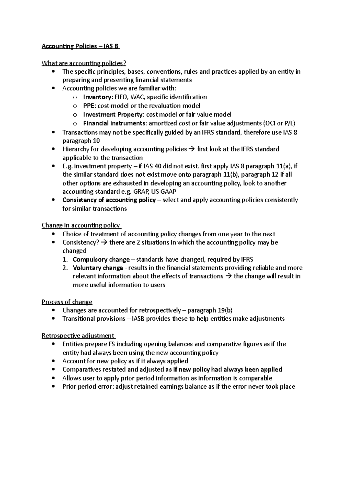 Accounting Policies - investment property – if IAS 40 did not exist ...