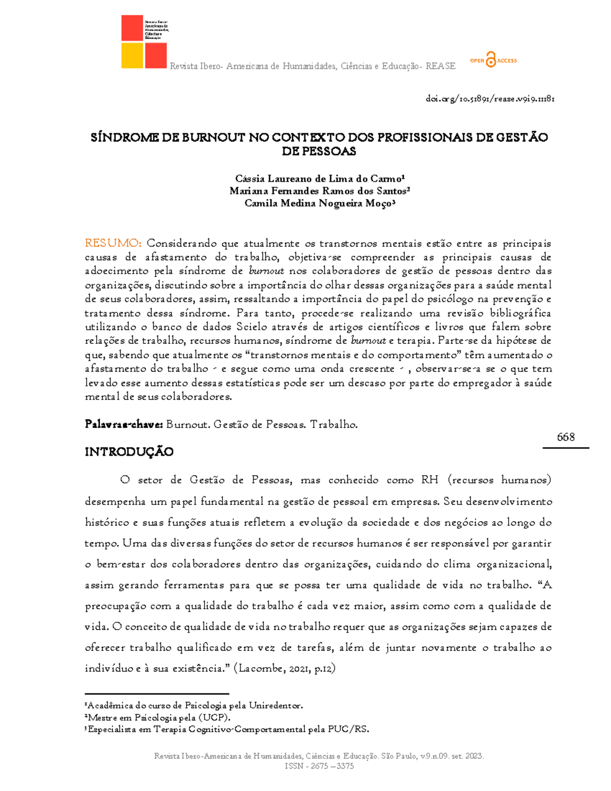 [58]- Síndrome+DE+ Burnout+NO+ Contexto+DOS+ Profissionais+DE+ Gestão ...
