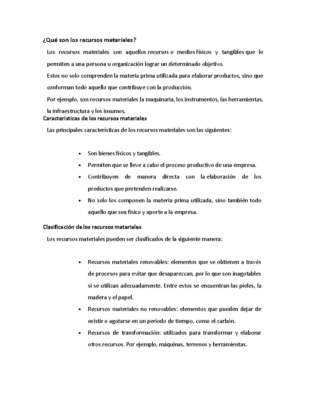 Que son los recursos materiales - ¿Qué son los recursos materiales? Los ...