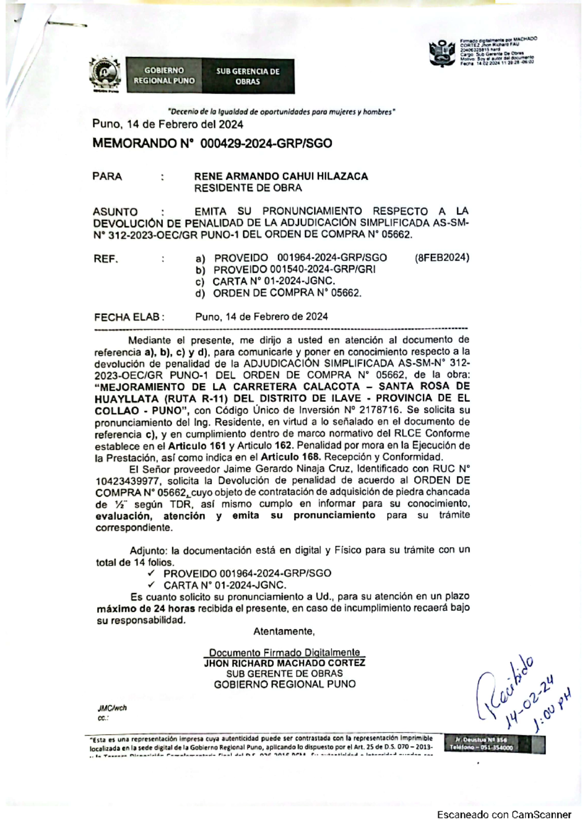 Memo 429 - 13-03-2024 - CONTABILIDAD Y FINANZAS - Studocu