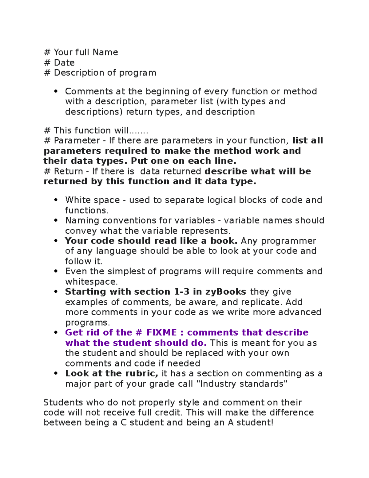 Comment Template - IT140 - SNHU - Studocu