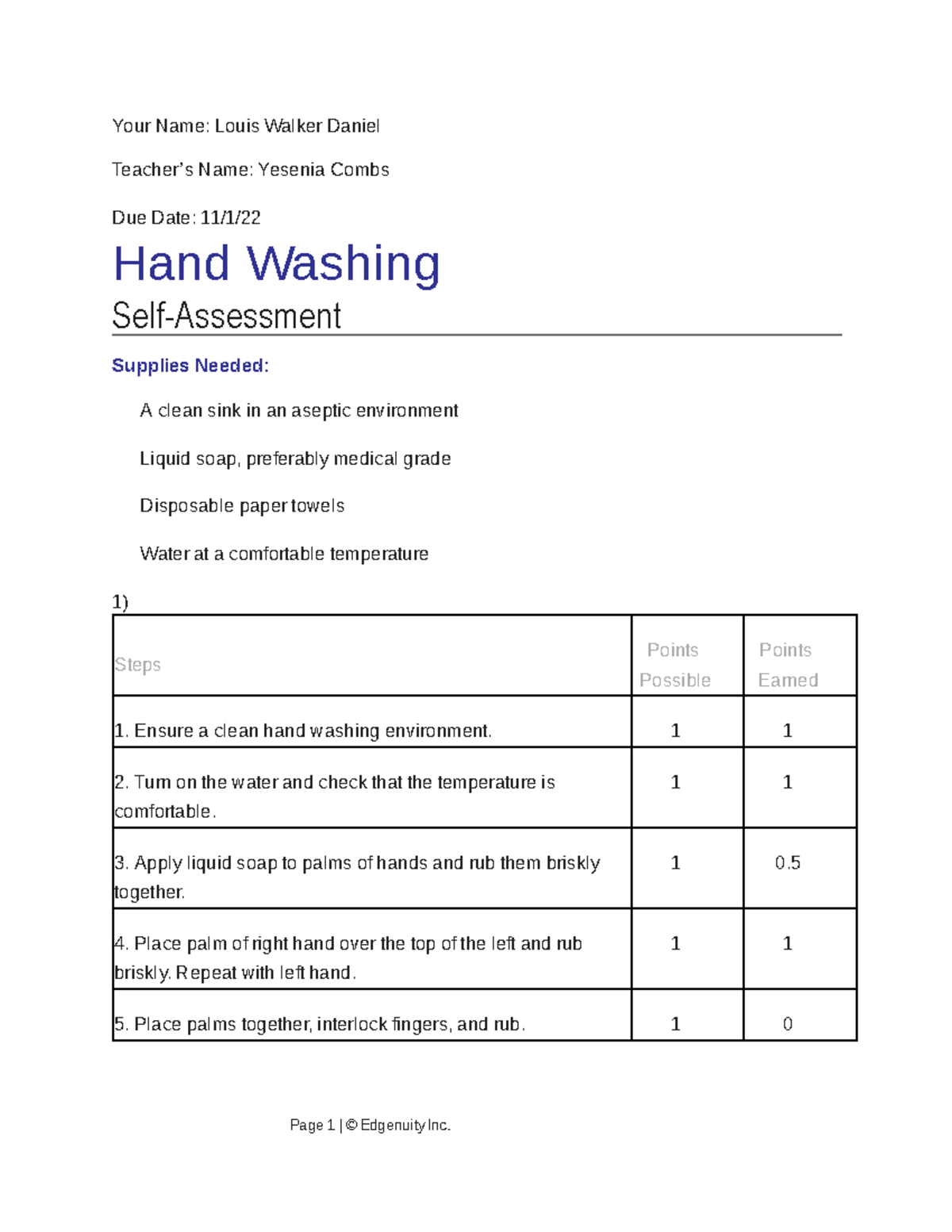 Hand Wahsing thing - THis is the Hand Washing project - Your Name ...