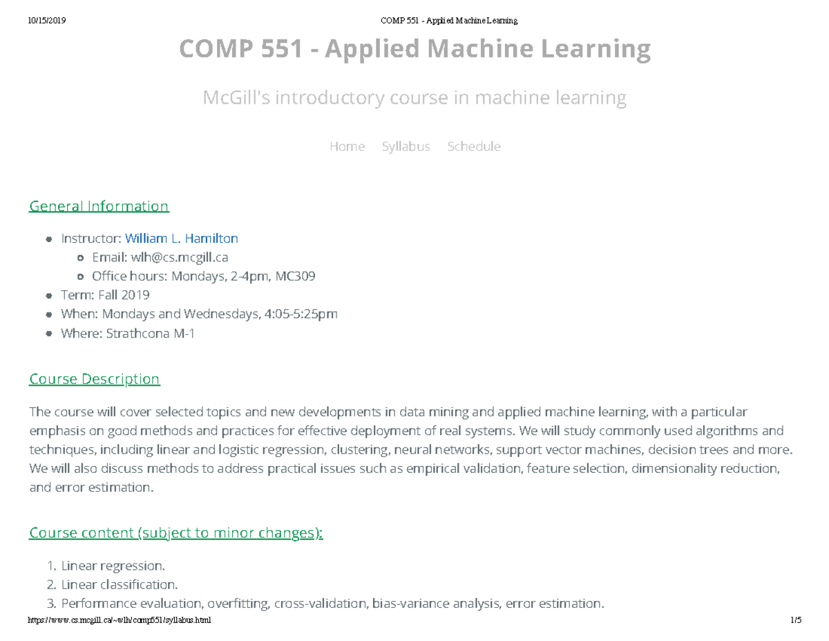 56 COMP 551 - Acadmic description - COMP 551 - Applied Machine Learning Home Syllabus Schedule ...