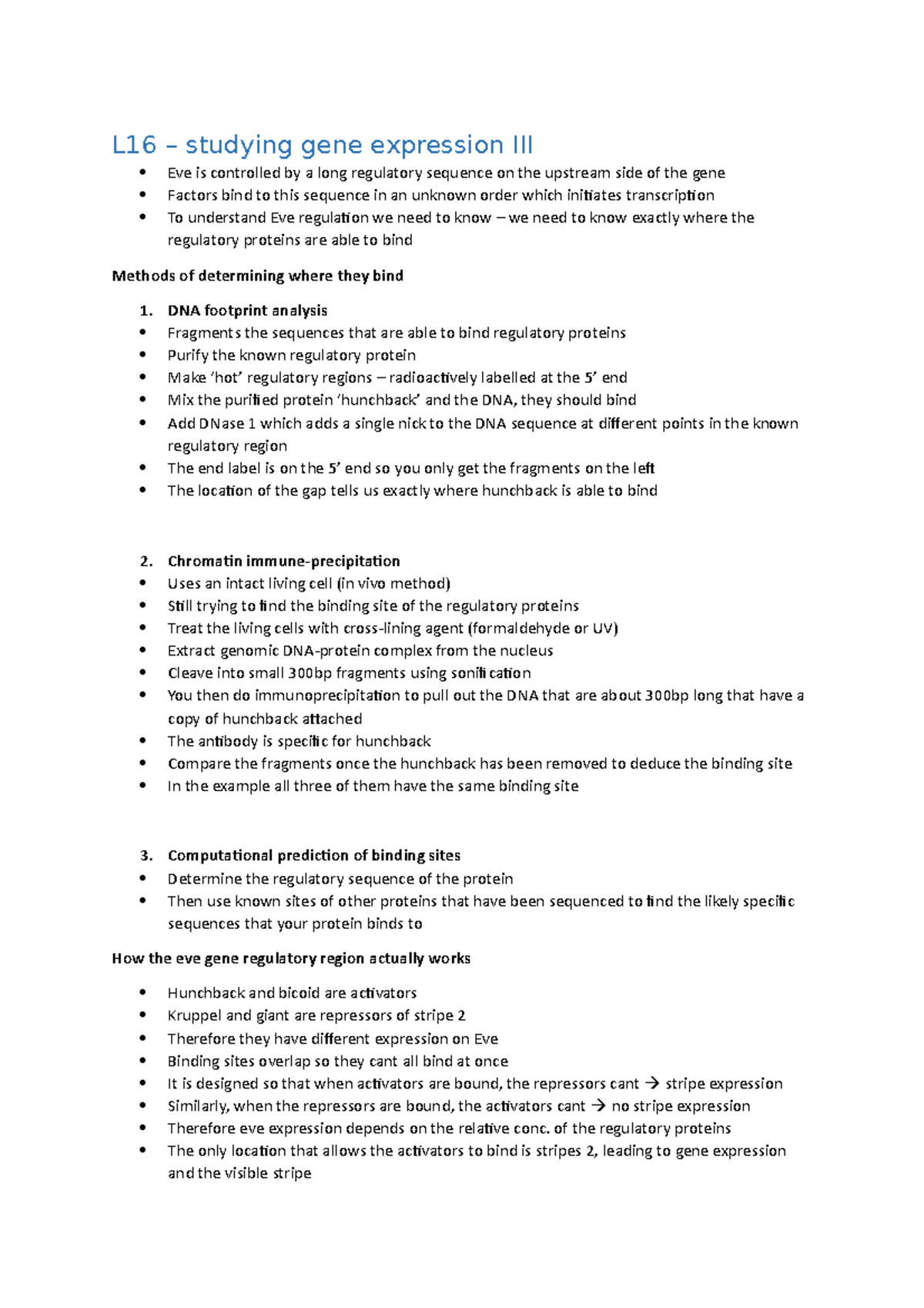 L16 -studying gene expression III - L16 – studying gene expression III ...