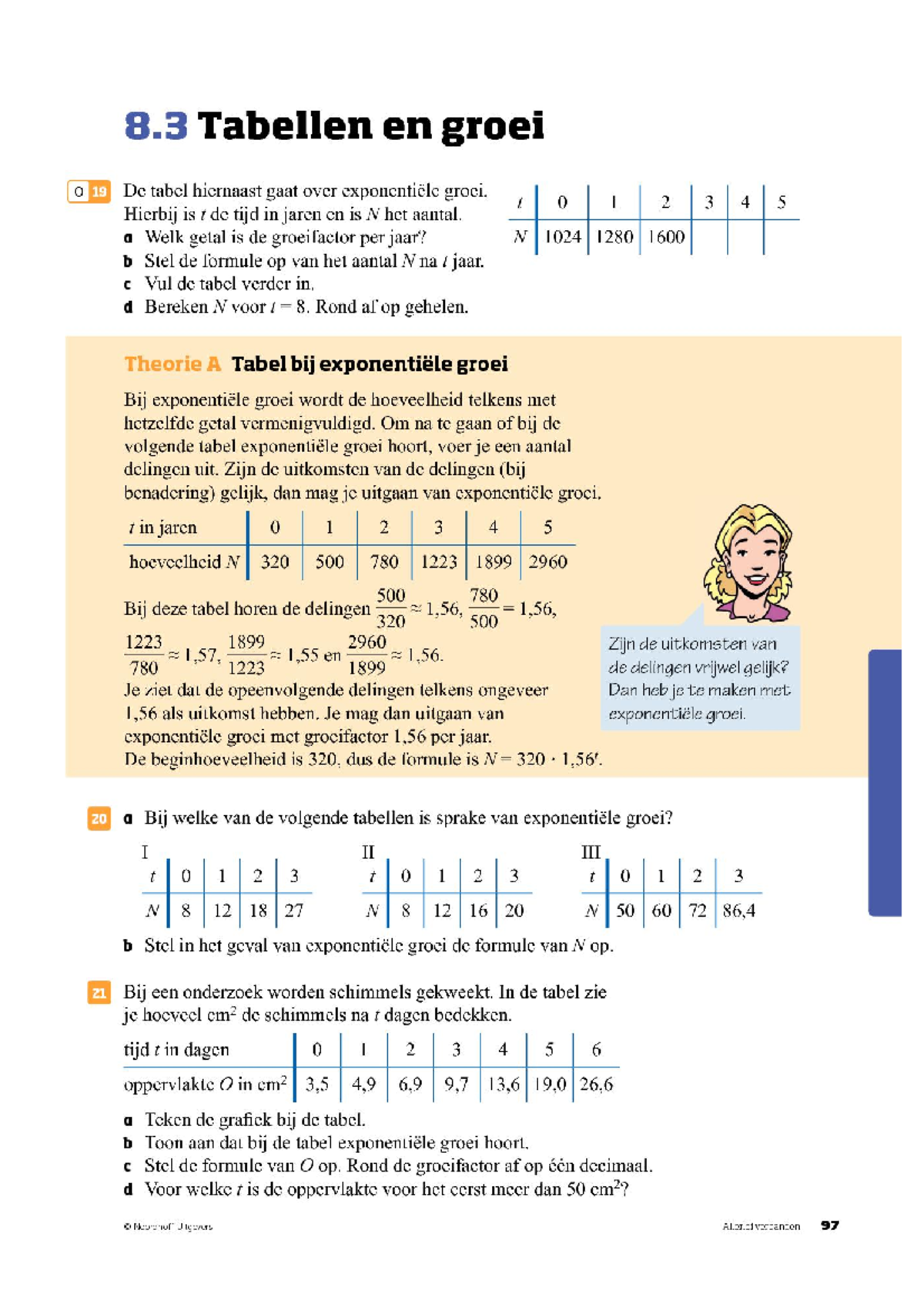 3. Tabellen en formules - exponentieel en lineair - Wiskunde - Studeersnel