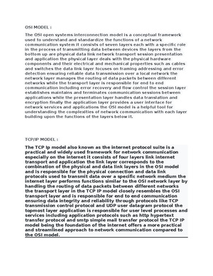Module 2 Project Activity 2-Table 2 - Table 2 OSI Layer Network ...