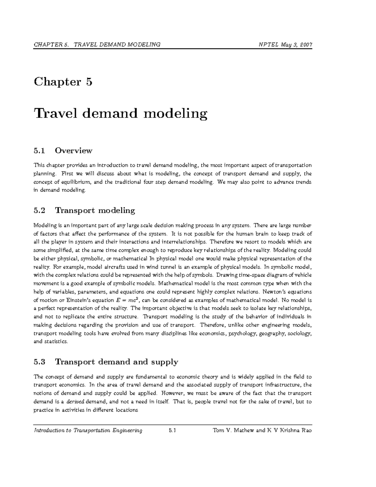Travel demand modelling - First we will discuss about what is modeling ...