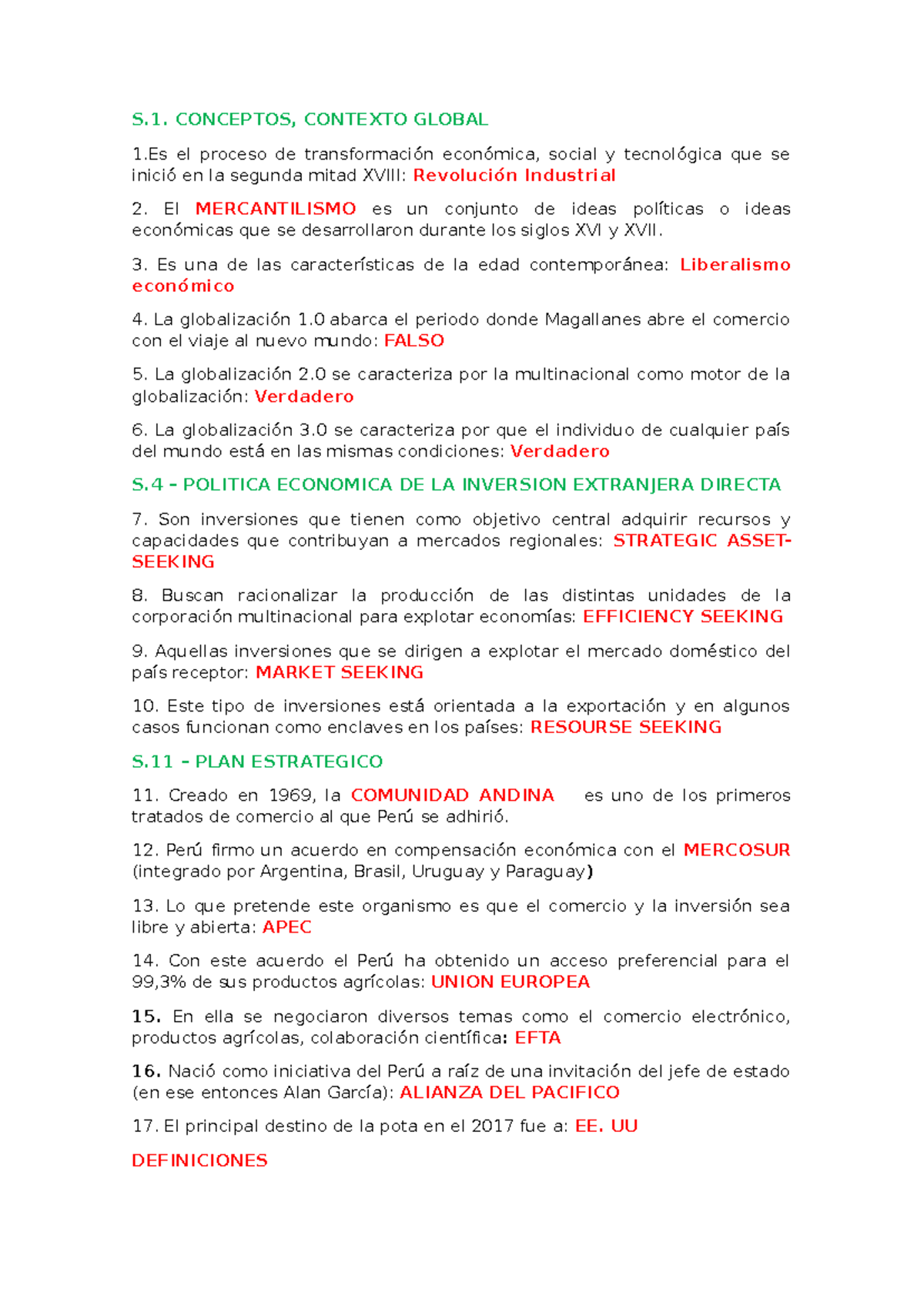 Repaso Politicas - resumen - S. CONCEPTOS, CONTEXTO GLOBAL 1 el proceso ...
