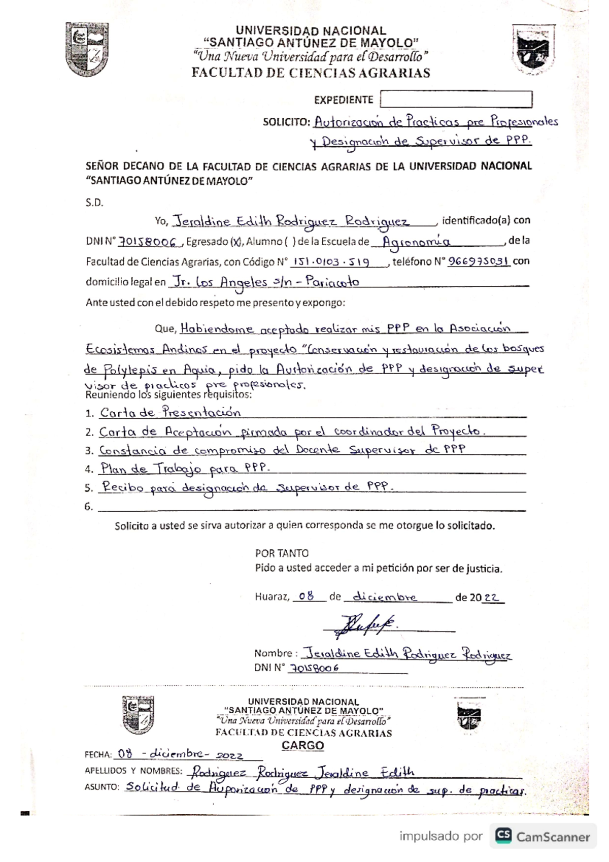 Solicitud DE Autorizacion PPP Y Designacion DE Supervisor (1 ...