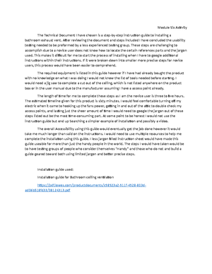 COM 343 Technical Documentation Project Plan Template - Project Summary, Goal(s), Scope ...