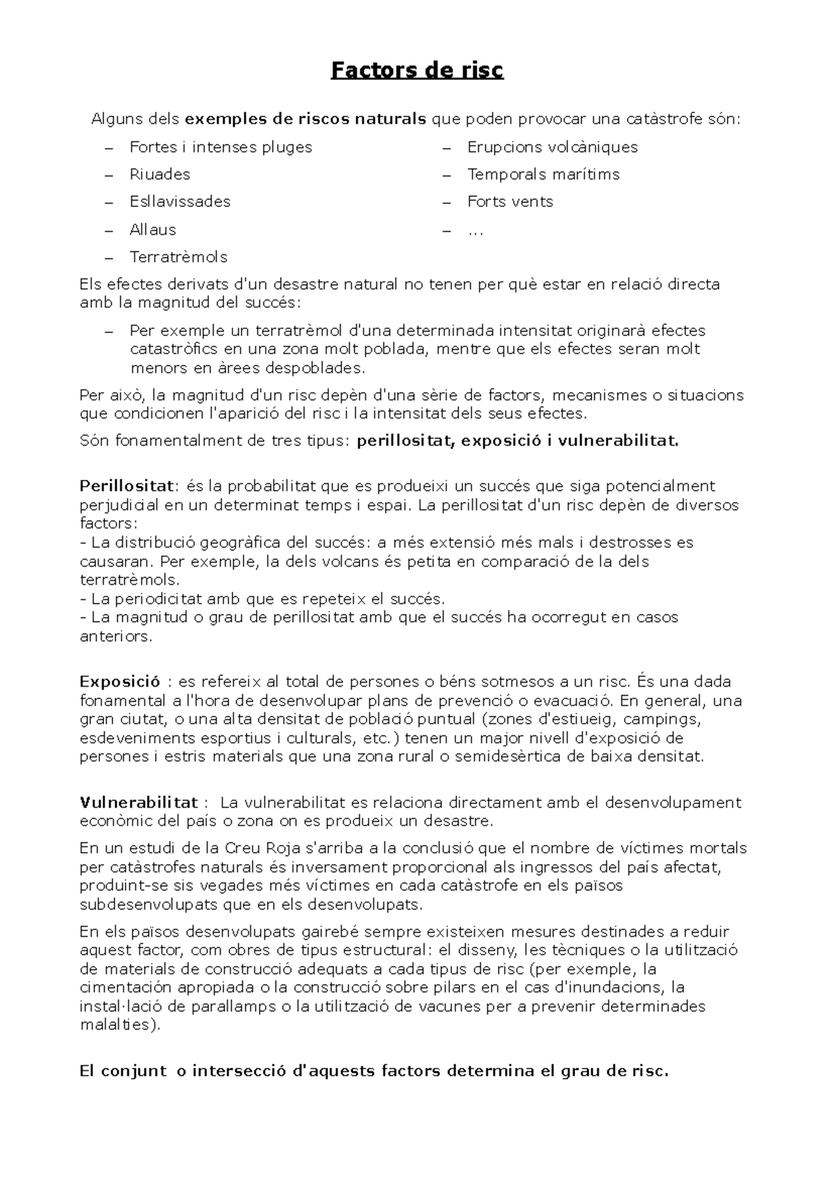 Factors DE RISC - uhyigtfutbiulioñj - Factors de risc Alguns dels ...