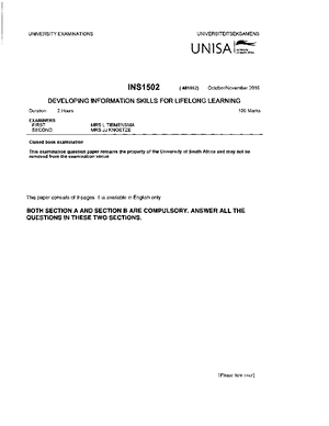 INS-assignment-02 - INS1502 assessment 2 - NAMES RATOMBO F STUDENT ...