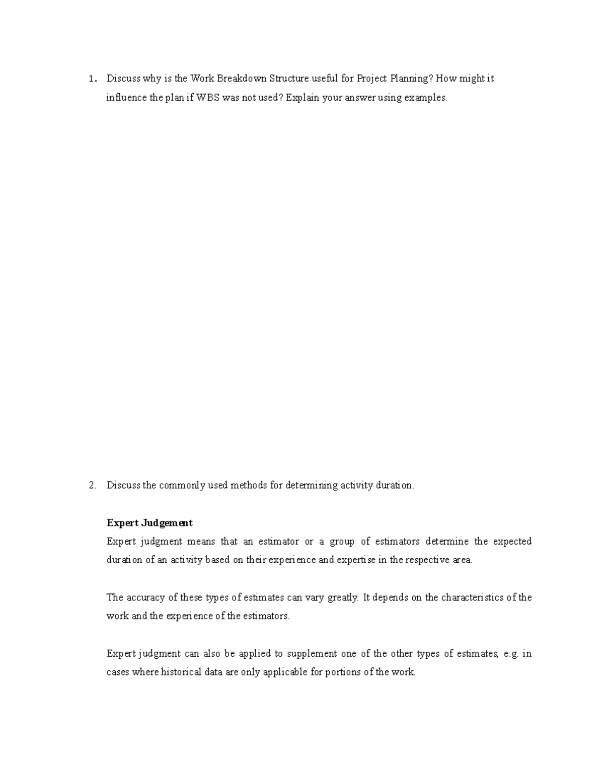 Yabu planing ass - detail notes and assignment based on project ...