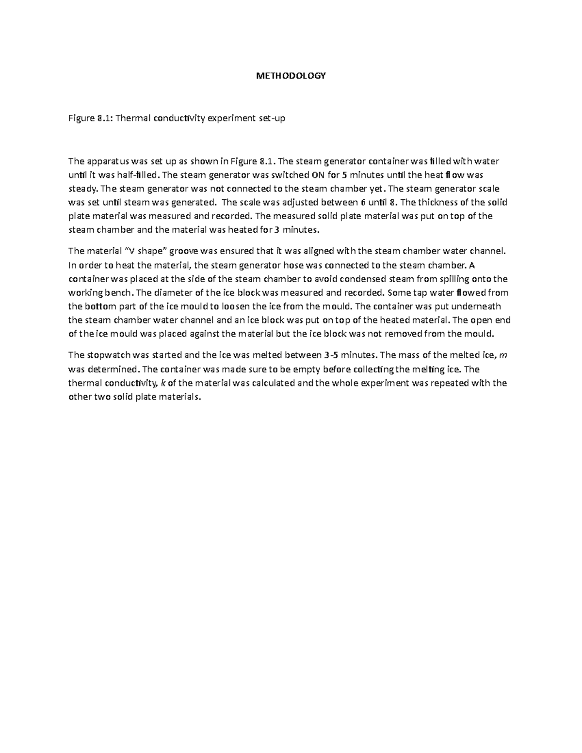 Methodology Thermal Conductivity - METHODOLOGY Figure 8: Thermal ...