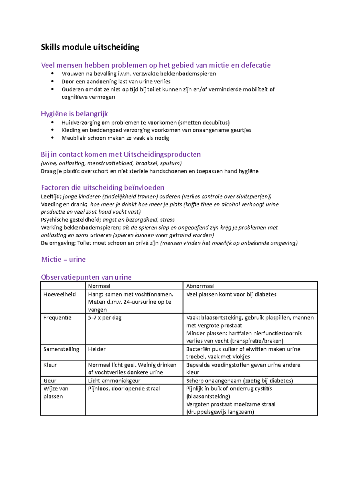 Skills module uitscheiding - v. verzwakte bekkenbodemspieren Door een ...