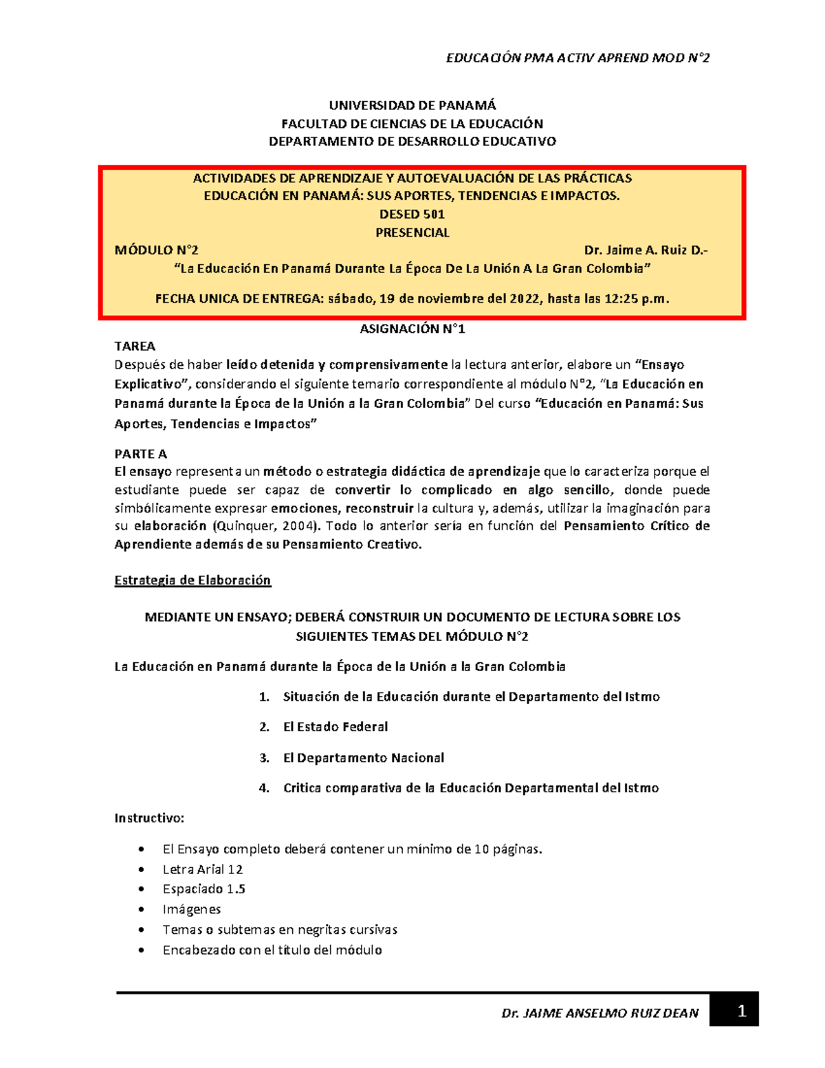 BF- EDUC EN PMÁ Activ Aprend MOD N°2 Iisem 2022 - EDUCACIÓN PMA ACTIV APREND MOD N° Dr. JAIME ...