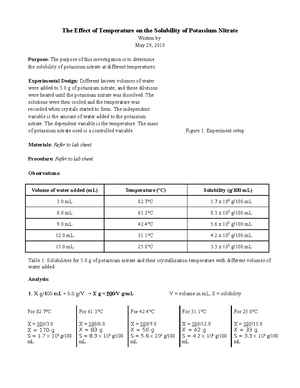 Spectrophotometer Lab Report - Introduction to Spectrophotometry ...