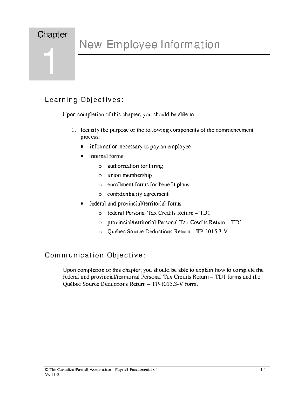 PF1-Chapter-1 - This course is the first core payroll course of the ...