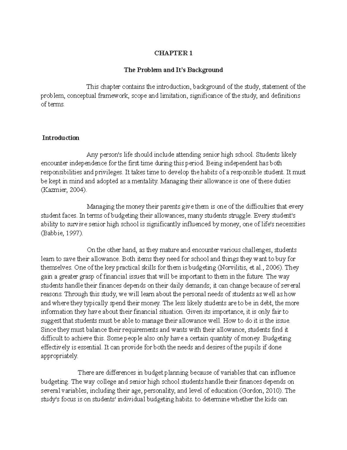 Chapter 1 Group 4 11-ABM1 - CHAPTER 1 The Problem and It’s Background ...