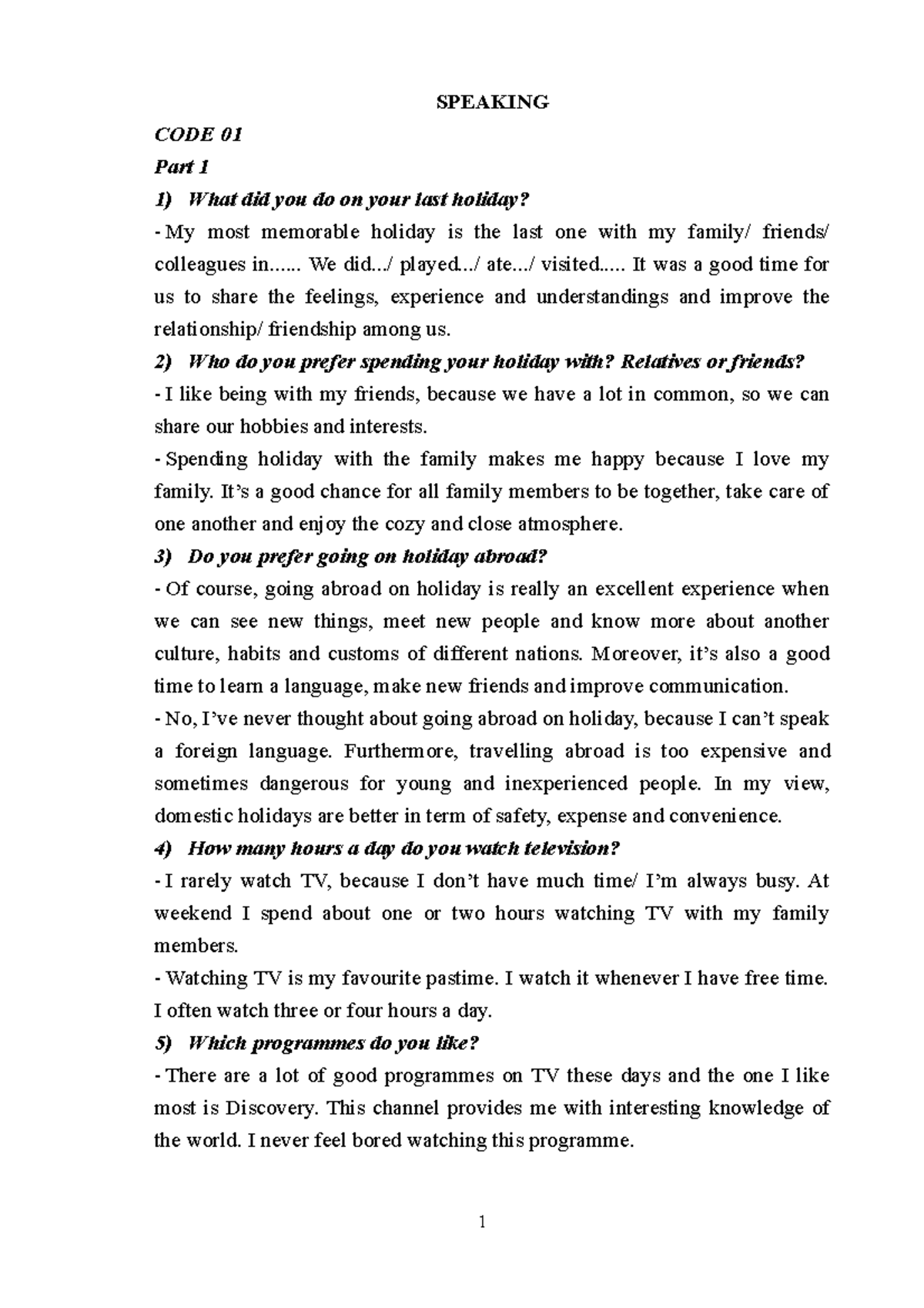 Speaking-B2-C1 - Help you improve your English speaking skills ...