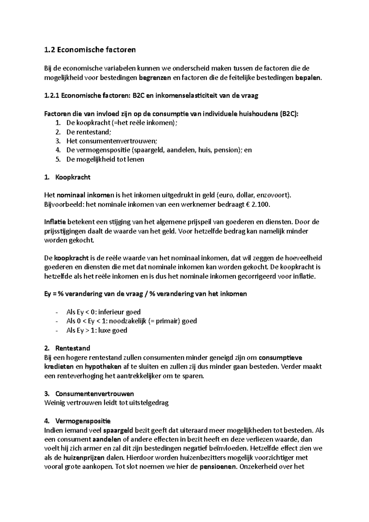 M&S edumundo 1 - 1 Economische factoren Bij de economische variabelen ...