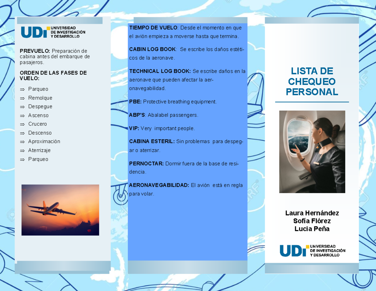 Check list bien - FNRIVRIV - LISTA DE CHEQUEO PERSONAL PREVUELO ...