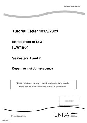 CPD1501-summary 1 Legislative history - CPD STUDY UNIT 1: Legislative ...