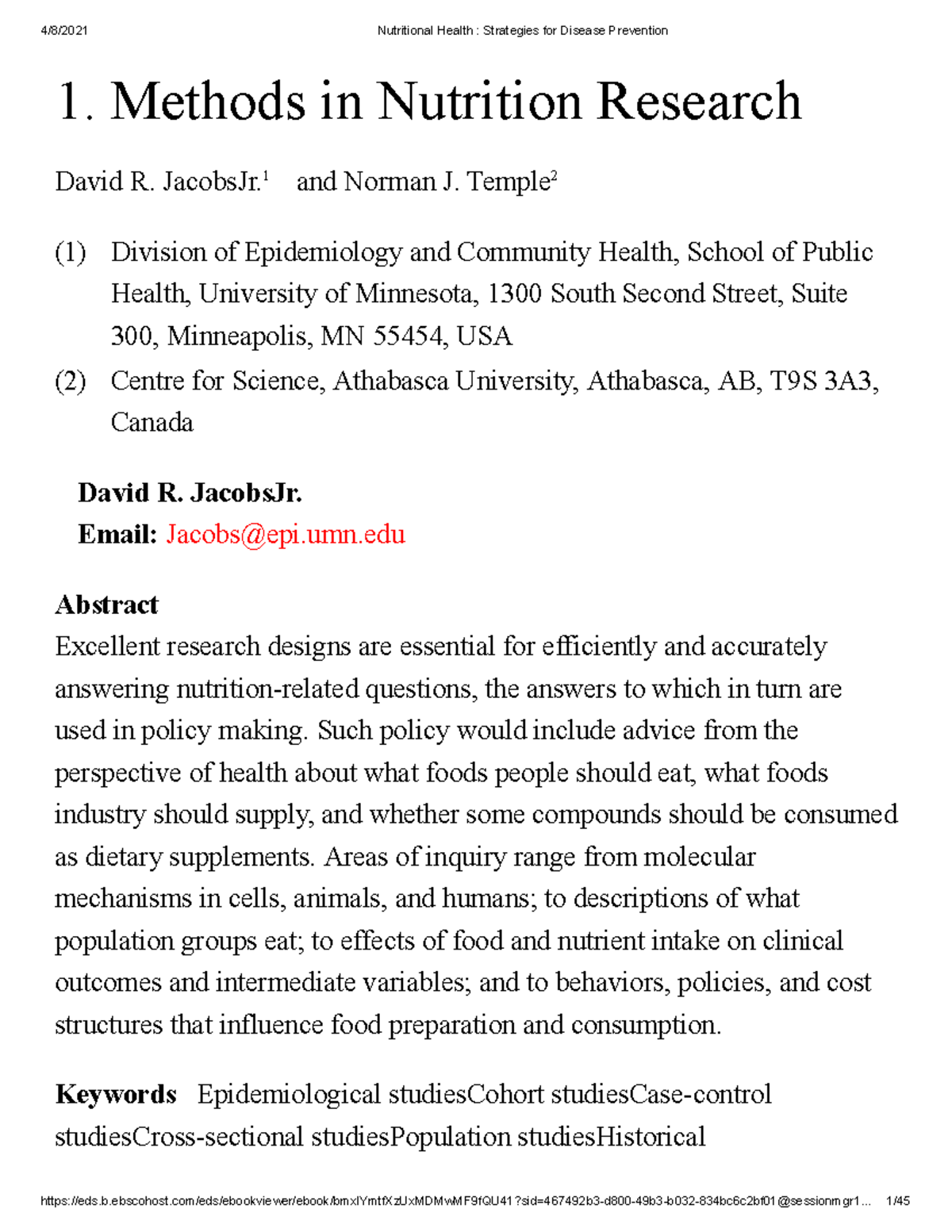 Ch 1 Nutritional Health Strategies for Disease Prevention - (1) (2) 1 ...