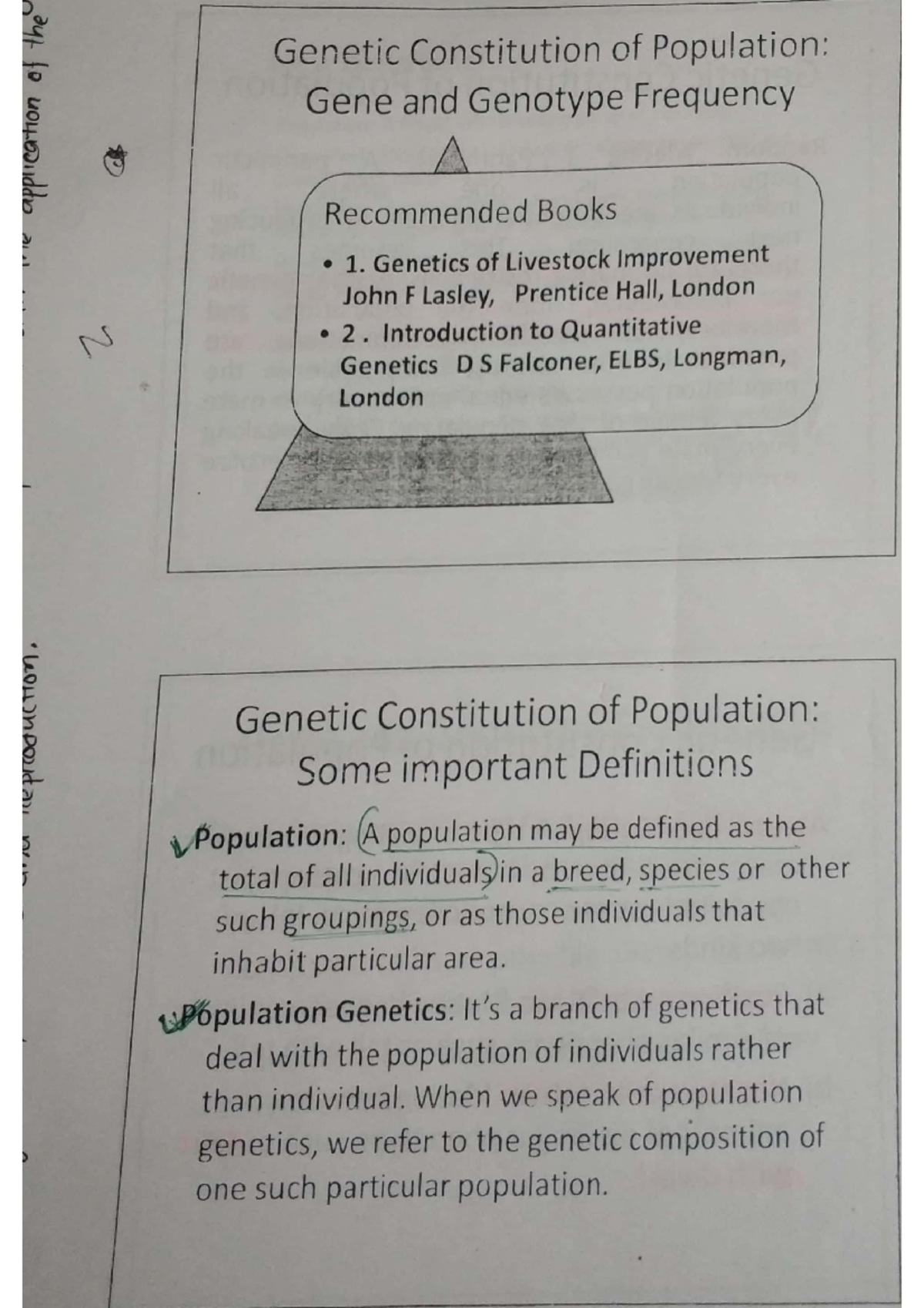 Genetic Constitution - Animal breeding and genetics - Studocu