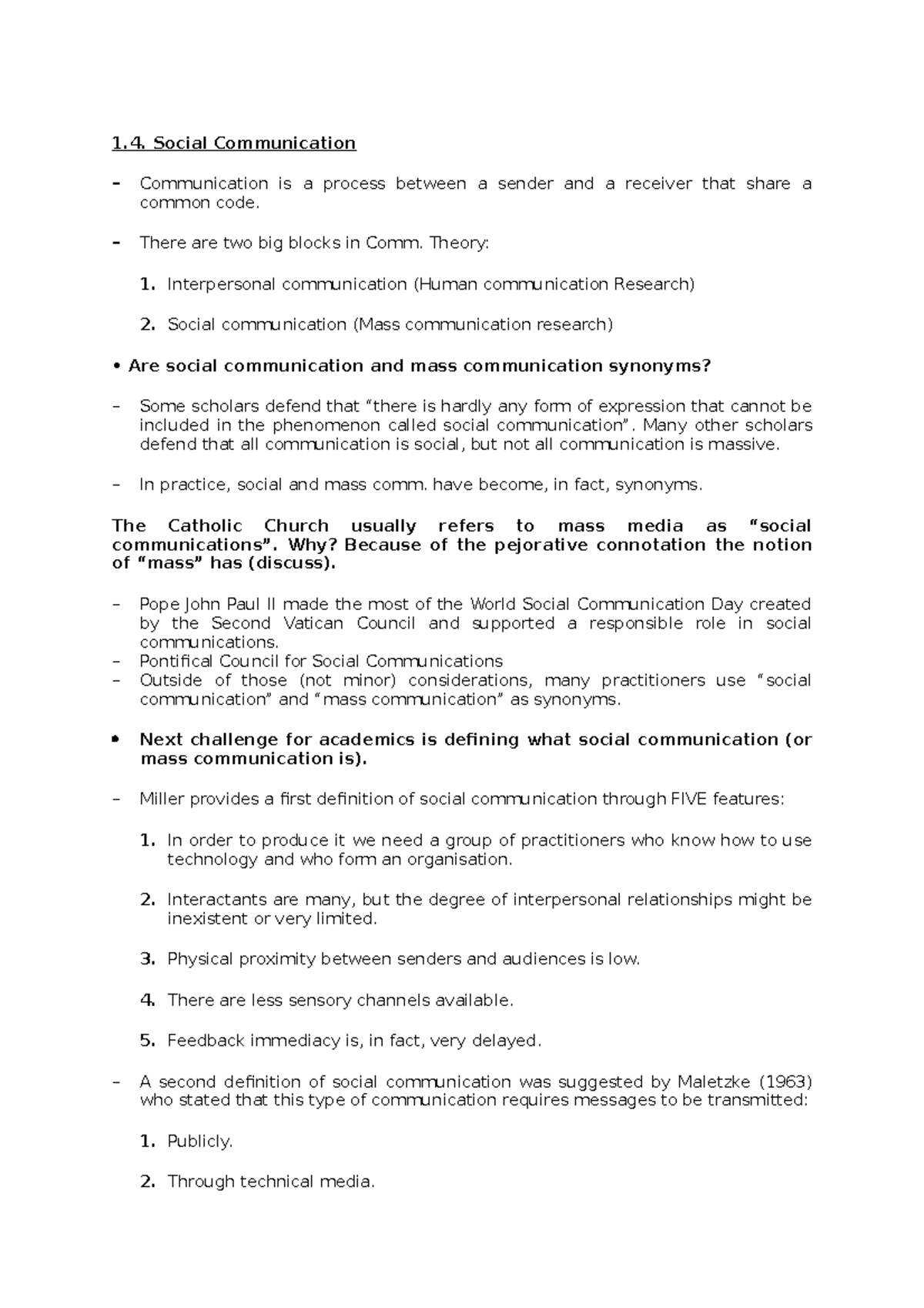 Social Communication - Social Communication Communication is a process ...