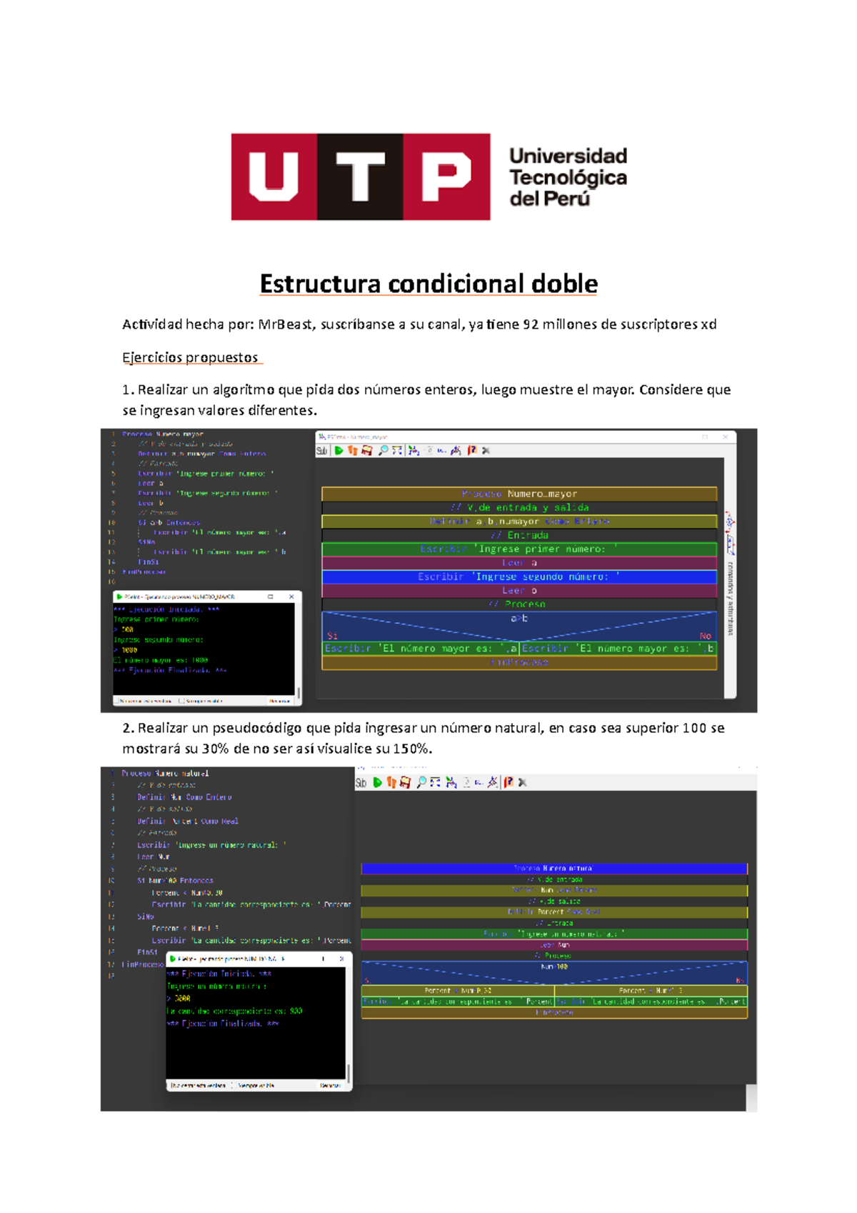 Estructura condicional doble - Estructura condicional doble Actividad ...
